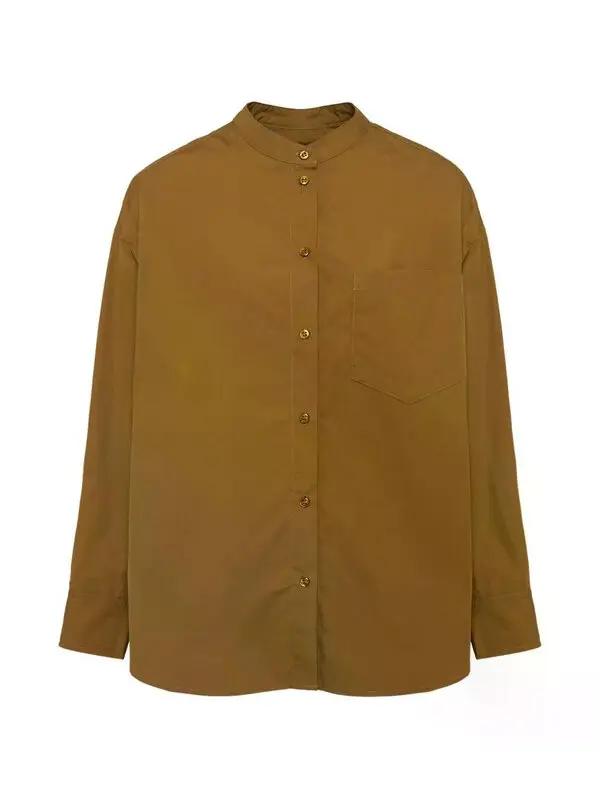 YVES SALOMON Long-sleeve Cotton Poplin Shirt