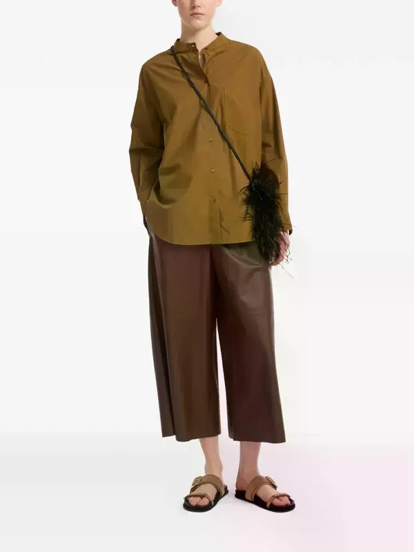 YVES SALOMON Long-sleeve Cotton Poplin Shirt