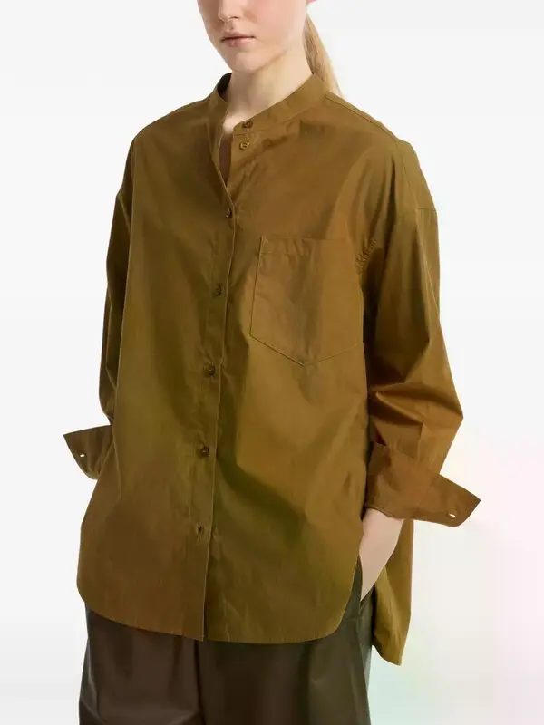 YVES SALOMON Long-sleeve Cotton Poplin Shirt