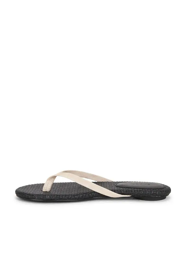 ST. AGNI Suede Woven Flip Flop - Rock