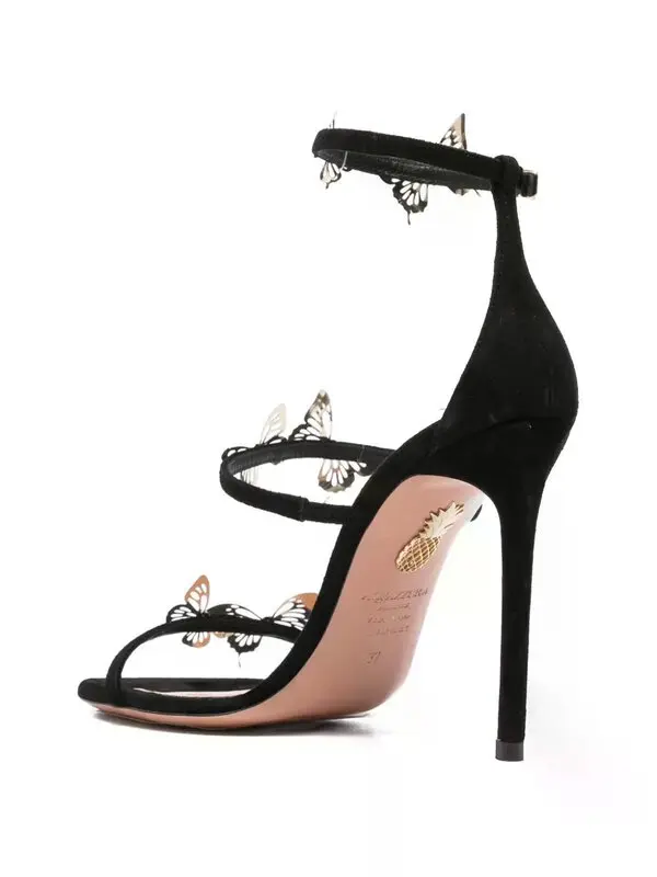 AQUAZZURA Butterfly Embellished Heeled Sandals
