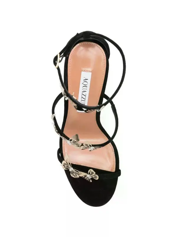 AQUAZZURA Butterfly Embellished Heeled Sandals