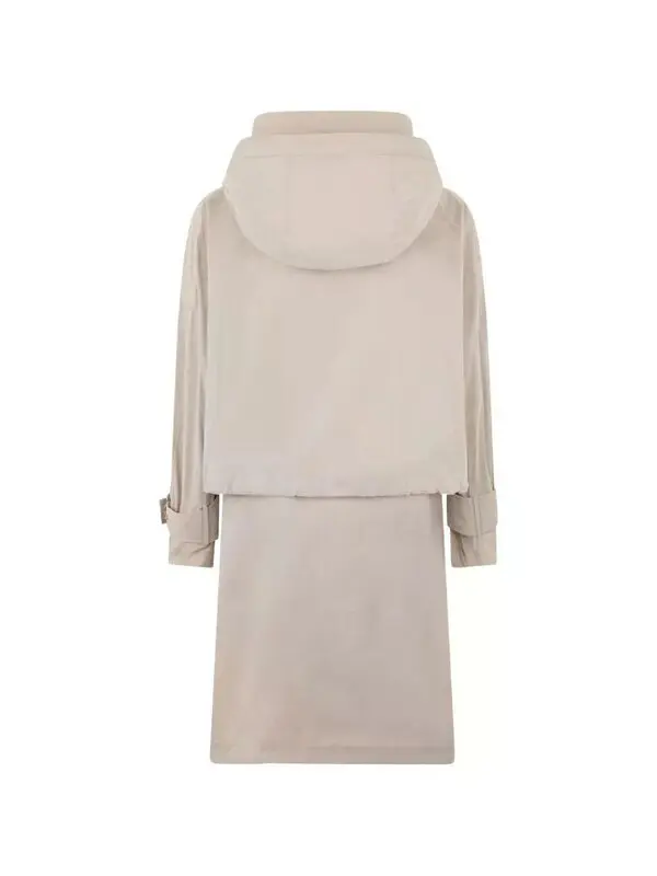MOORER Hooded Zip-up Parka Coat