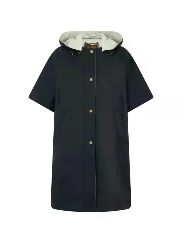 MOORER Hooded Short-sleeve Coat