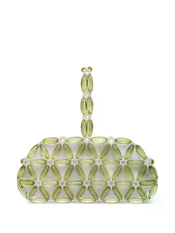0711 TBILISI Tebea Beaded Tote - Green