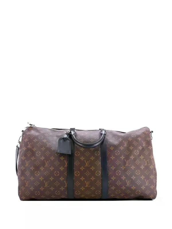 LOUIS VUITTON Keepall Bandouliere 55 Travel Bag Monogram Canvas - Brown