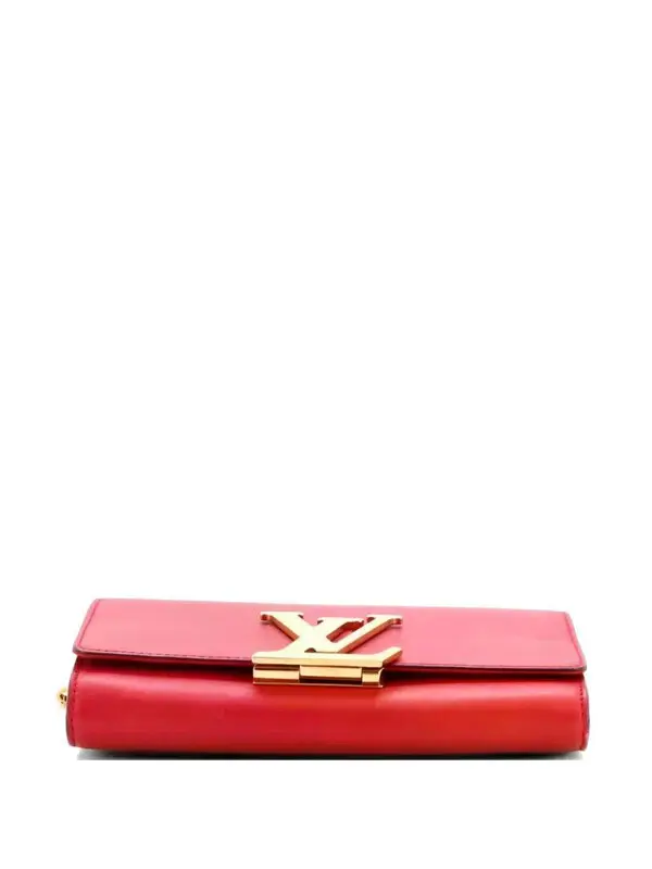 LOUIS VUITTON Chain Louise Leather Gm Clutch Bag - Red