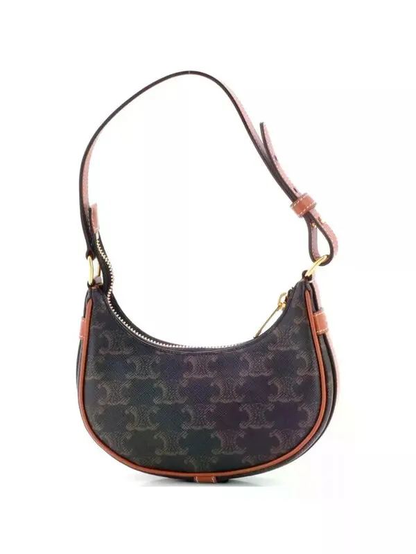 Celine Ava Bag Triomphe Coated Canvas Mini Shoulder Bag - Brown