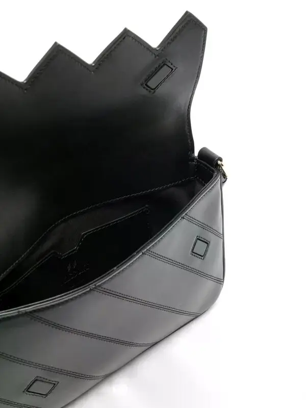 Missoni Flap Wave Leather Shoulder Bag