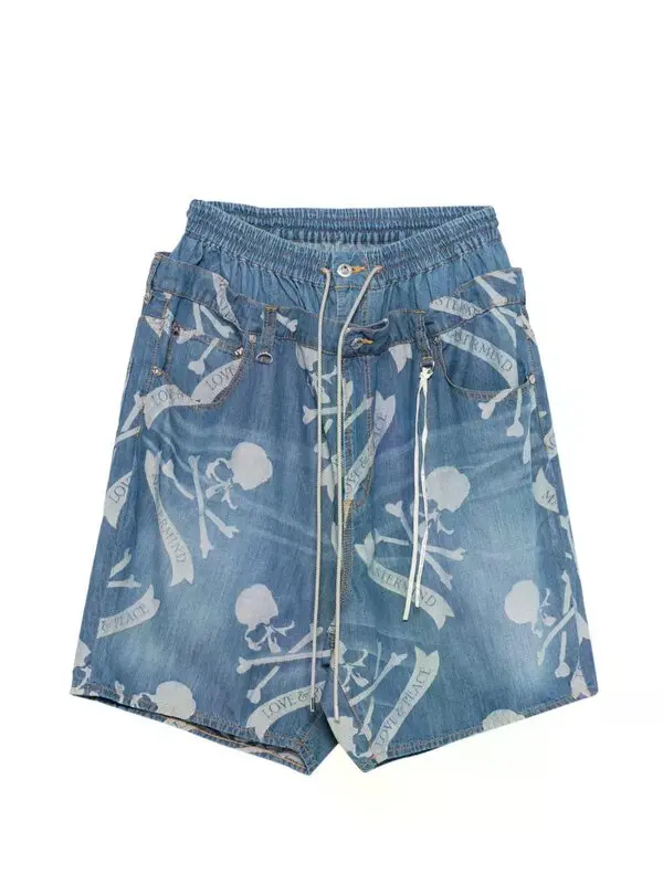 MASTERMIND WORLD Patterned Denim Shorts