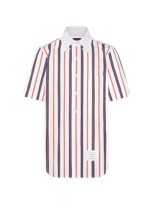 Thom Browne Repp Striped Poplin Shirt