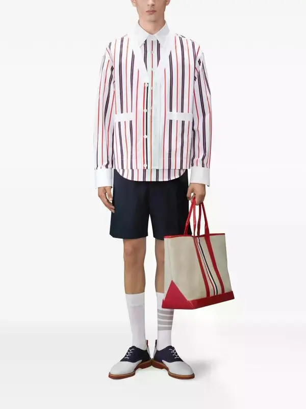 Thom Browne Repp Striped Poplin Shirt
