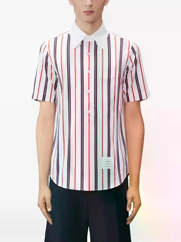 Thom Browne Repp Striped Poplin Shirt