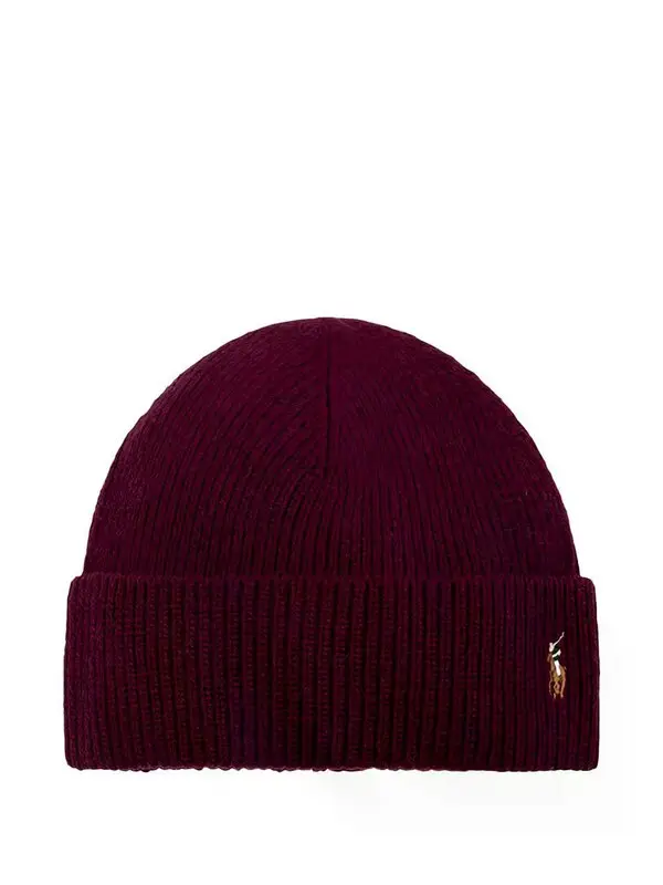 Polo Ralph Lauren Heather Knitted Beanie Hat - Red