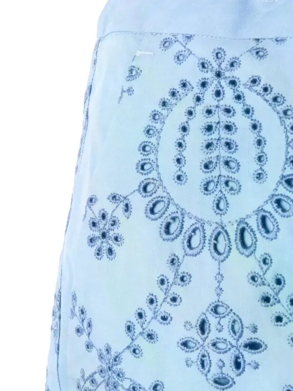 P.a.r.o.s.h Floral-embroidery Shorts - Blue