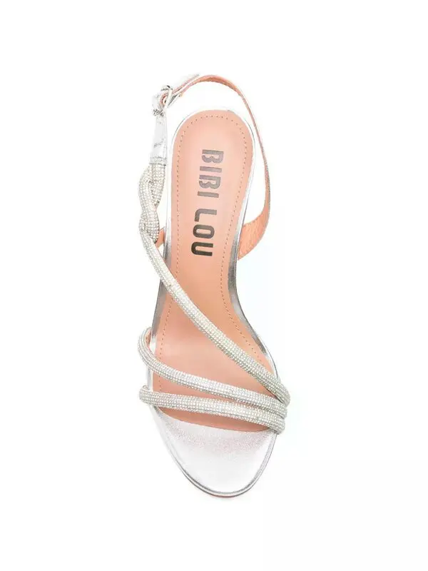 BIBI LOU Embellished Strap Sandals - Silver