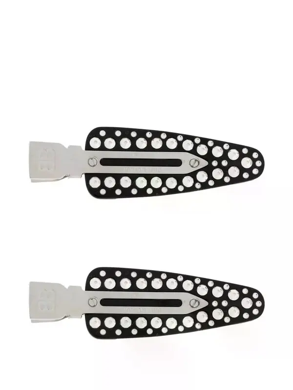 Balenciaga Embellished Hair Clip - Black