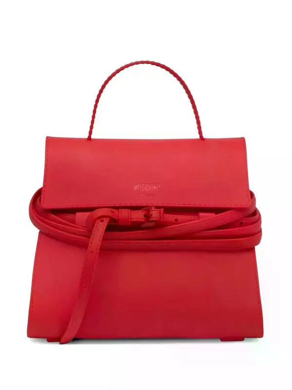 Moschino Small Tie Detail Tote Bag - Red