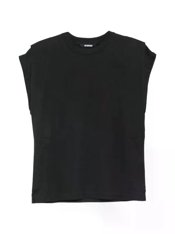Jacquemus Le Debardeur Vestadou Padded Shoulder Top - Black