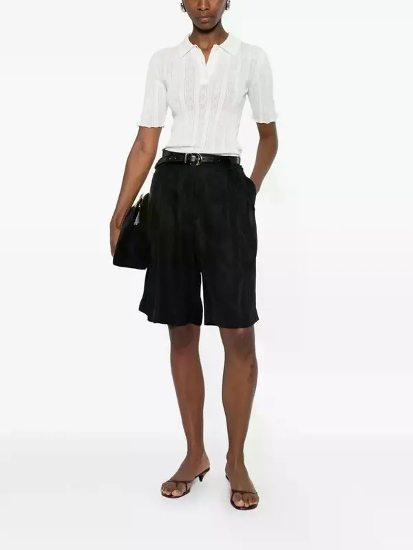 Victoria Beckham Cotton Polo Top - Neutrals
