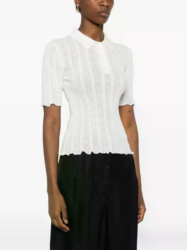 Victoria Beckham Cotton Polo Top