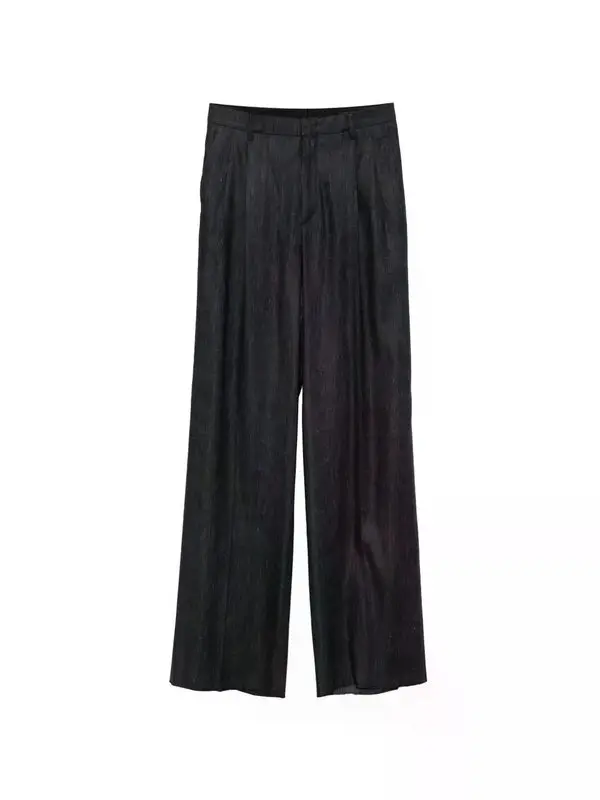 Tagliatore Pleated Wide Leg Trousers - Blue