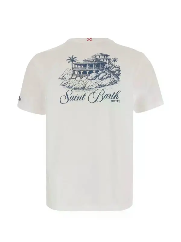 MC2 SAINT BARTH Short-sleeve Graphic-print T-shirt - White