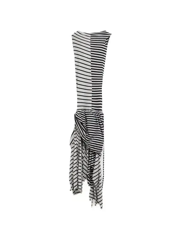 Vaquera Striped Draped Midi Dress