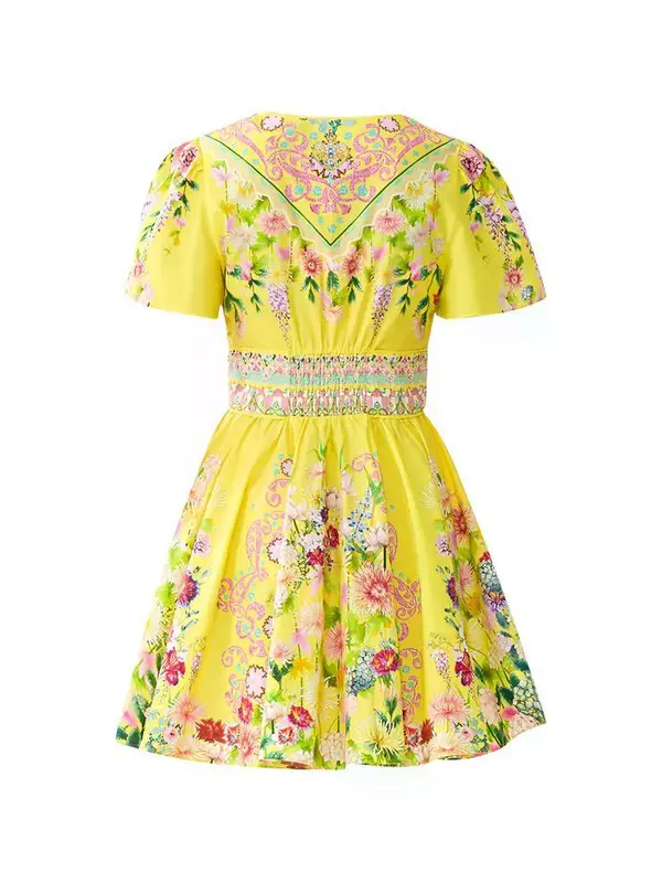 Camilla Lady Limonada V-neck Mini Dress