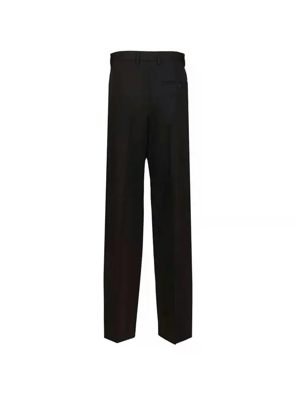 Balenciaga Large Tailored Wool Trousers - Black