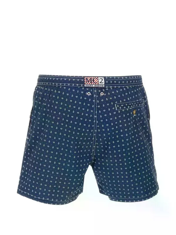 MC2 SAINT BARTH Paisley Polka-dot Swim Shorts