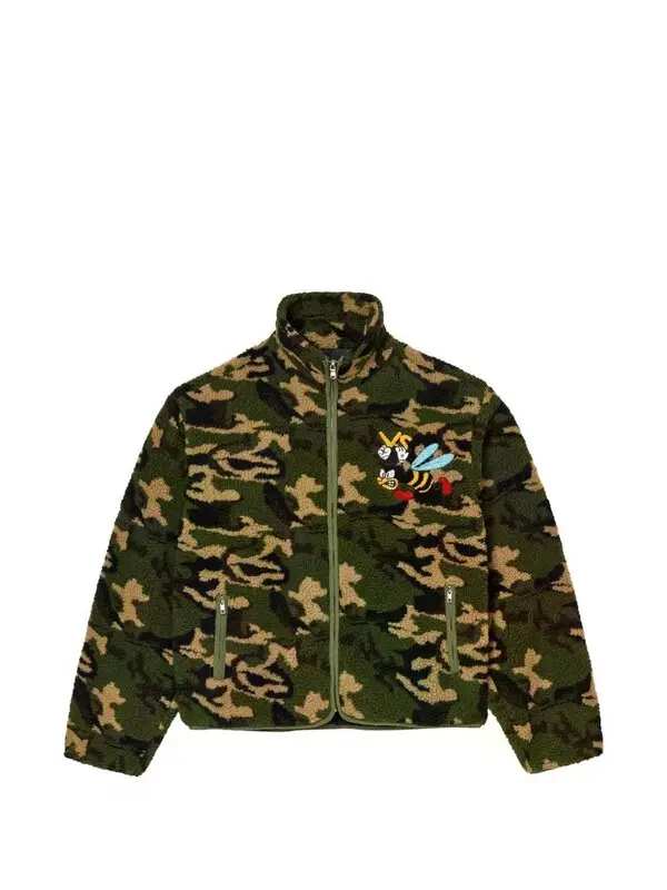 VALE FOREVER Camouflage Embroidered Fleece Jacket