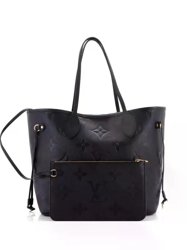 LOUIS VUITTON Neverfull Mm Tote Bag Monogram Empreinte Giant - Black