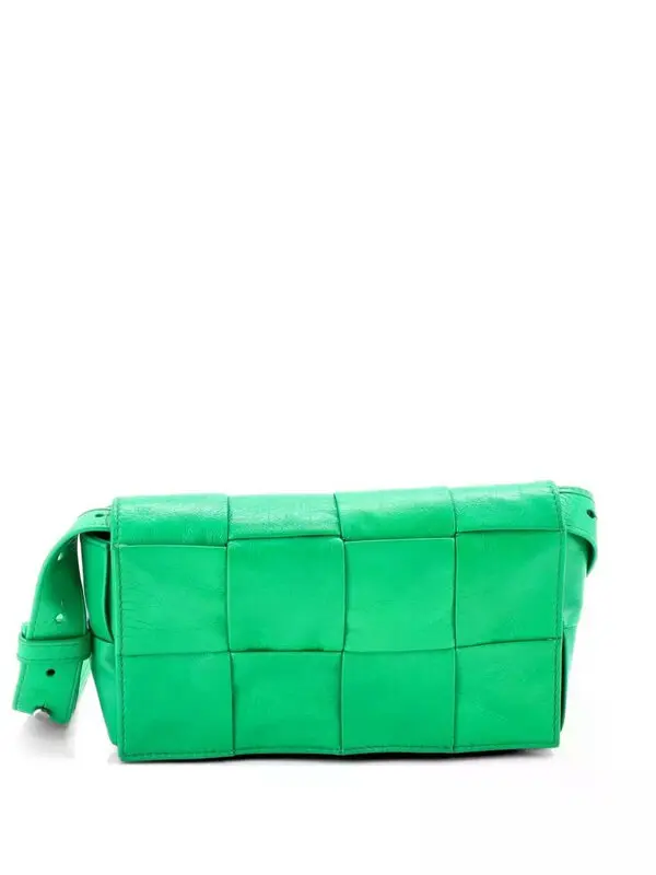 Bottega Veneta Cassette Maxi Intrecciato Leather Belt Bag - Green