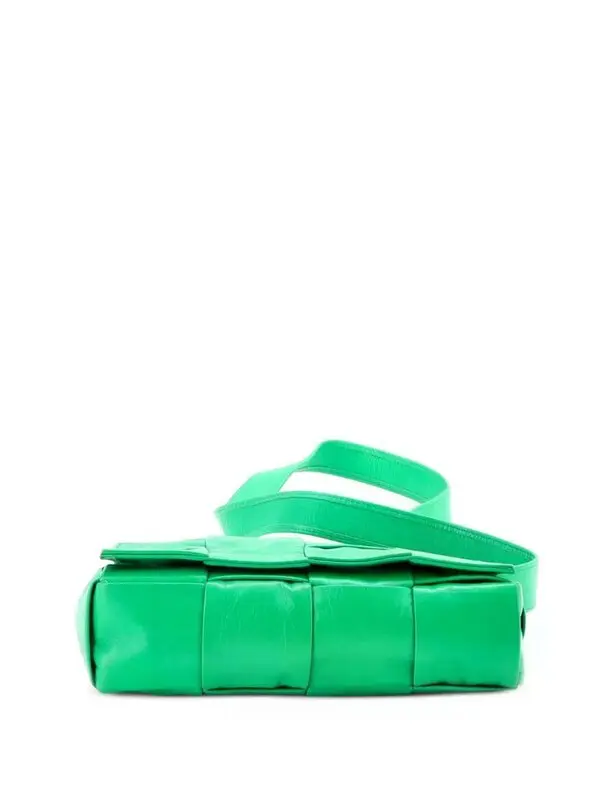 Bottega Veneta Cassette Maxi Intrecciato Leather Belt Bag - Green