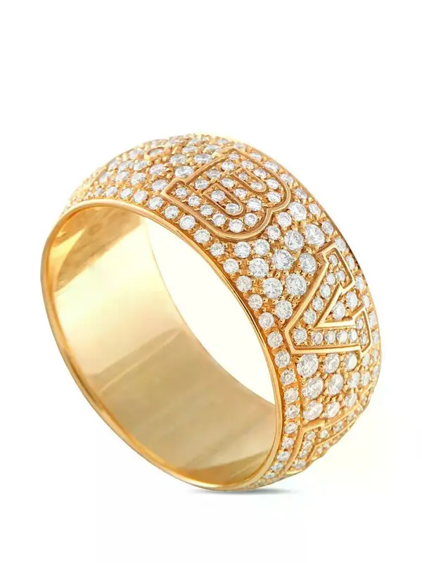 BVLGARI Diamond Monologo Ring - Gold