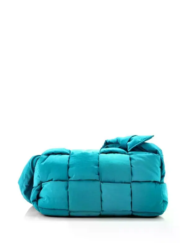 Bottega Veneta Padded Tech Cassette Intrecciato Nylon Crossbody Bag - Blue
