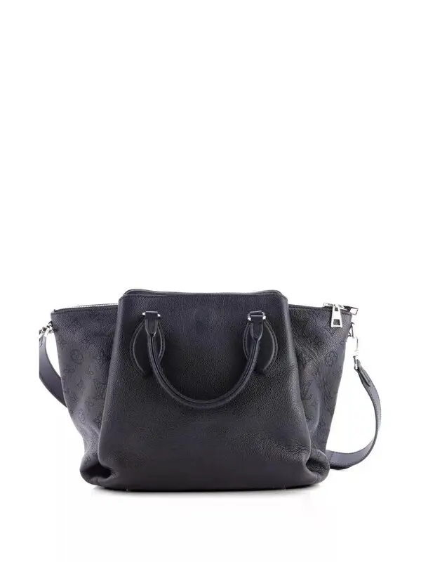 LOUIS VUITTON Haumea Mahina Leather Satchel Handbag - Black