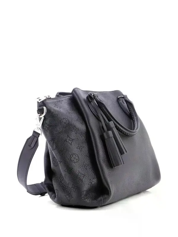 LOUIS VUITTON Haumea Mahina Leather Satchel Handbag - Black