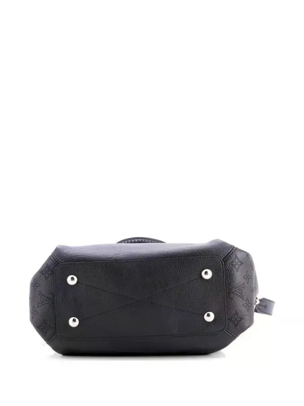 LOUIS VUITTON Haumea Mahina Leather Satchel Handbag - Black
