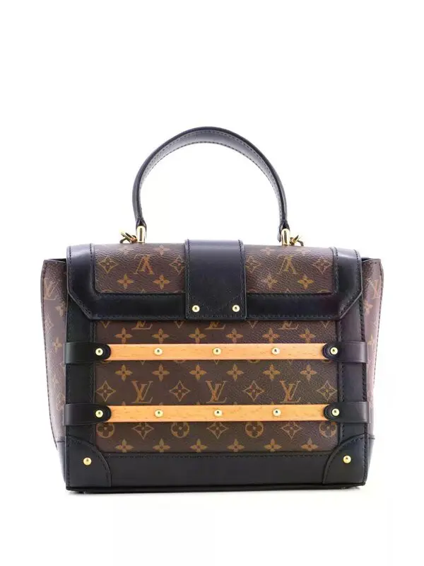 LOUIS VUITTON Trianon Handbag Monogram Canvas Pm Satchel - Brown