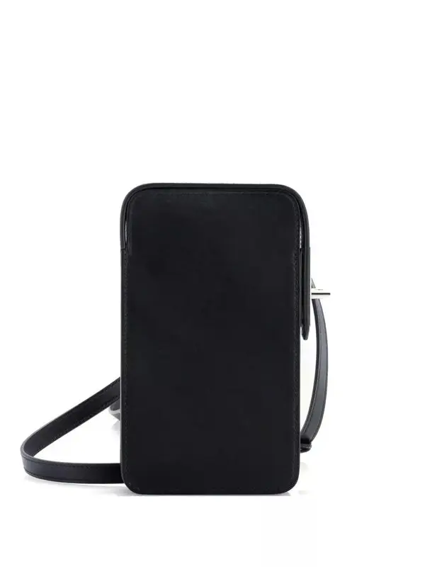 Hermès Hac A Box Phone Case Tadelakt Crossbody Bag - Black