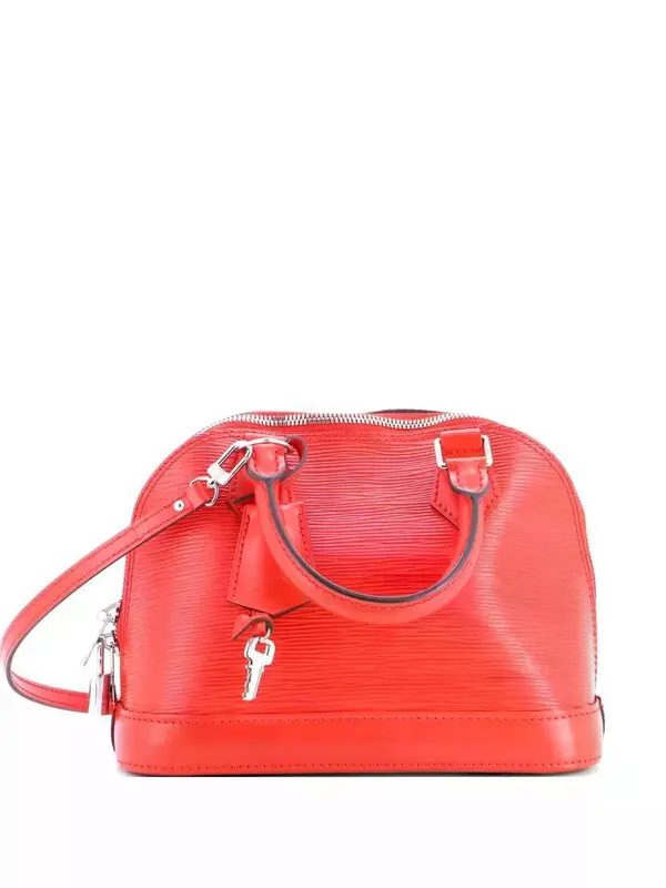 LOUIS VUITTON Alma Handbag Epi Leather Bb Satchel - Red