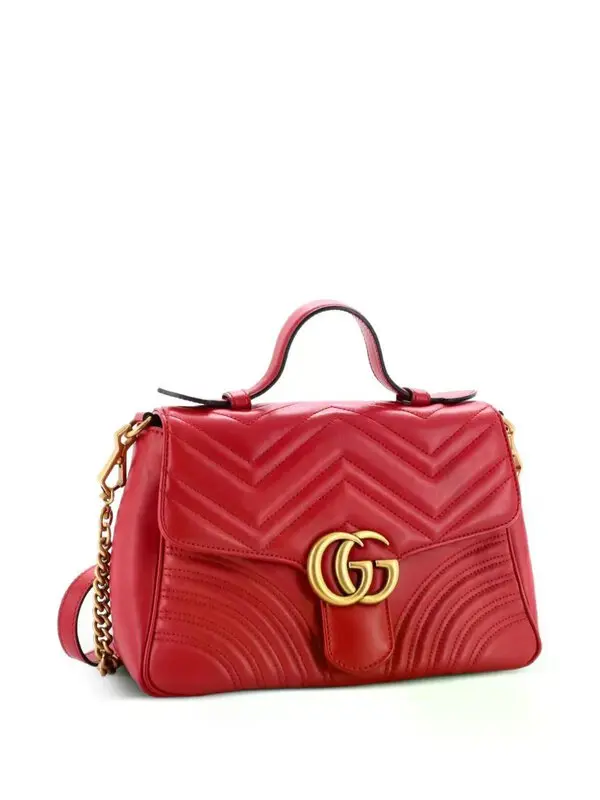 Gucci Gg Marmont Small Satchel - Red