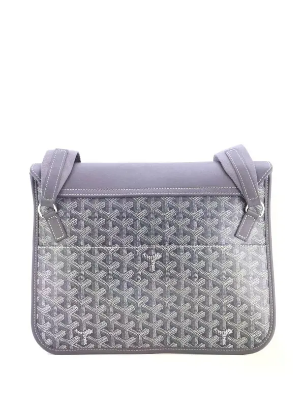 Goyard Coursier Messenger Bag Coated Canvas And Leather - Grey