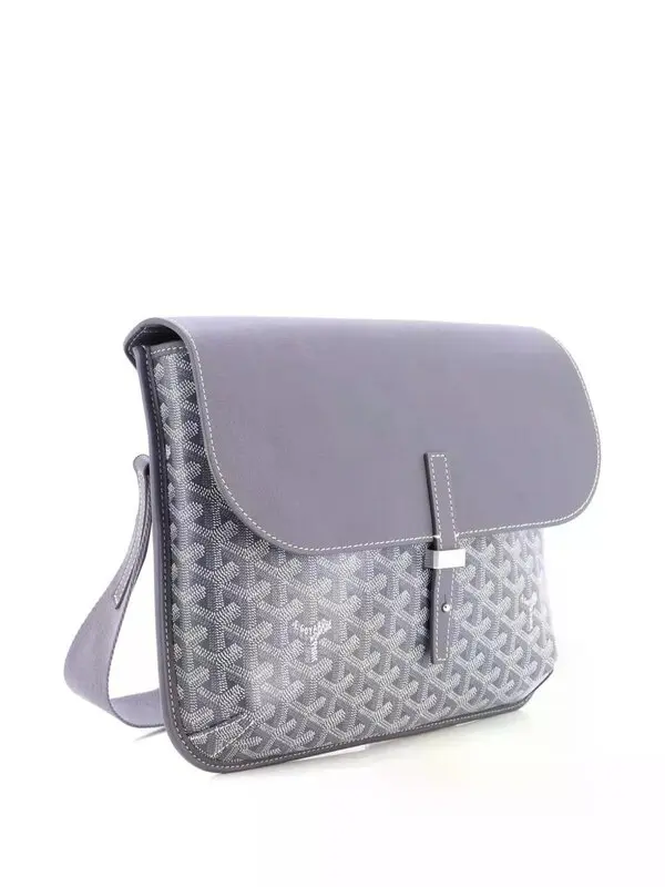 Goyard Coursier Messenger Bag Coated Canvas And Leather - Grey
