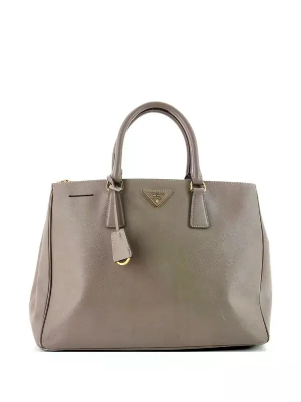 Prada Saffiano Leather Large Tote Bag - Neutrals