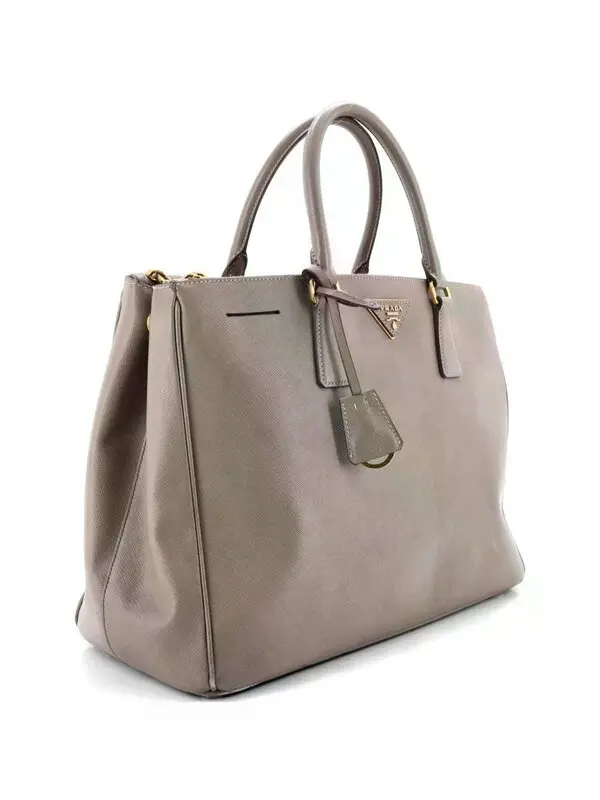 Prada Saffiano Leather Large Tote Bag - Neutrals
