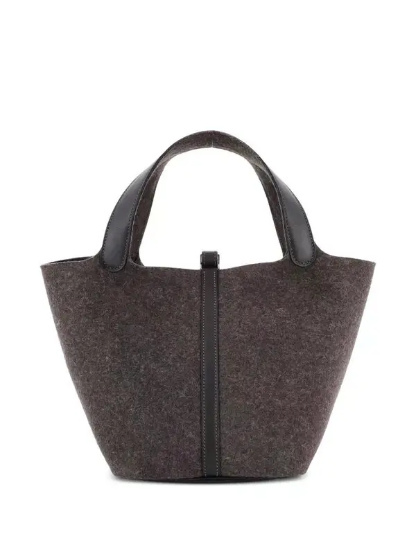 Hermès Picotin Lock Mm Bucket Bag Felt With Leather - Brown