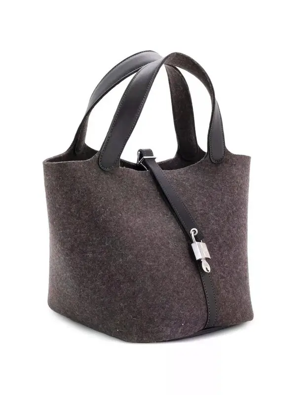 Hermès Picotin Lock Mm Bucket Bag Felt With Leather - Brown